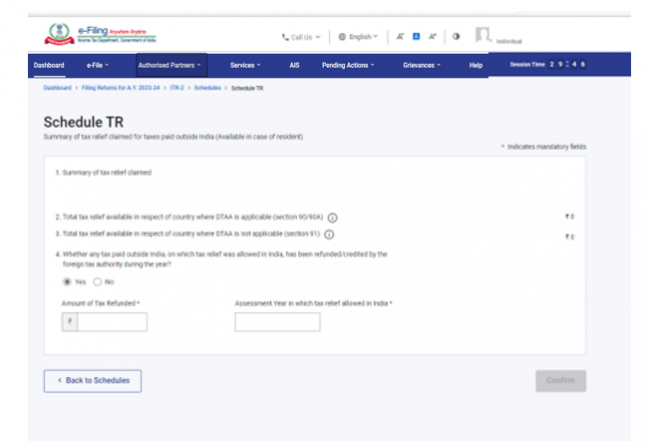 File ITR-2 Online User Manual | Income Tax Department