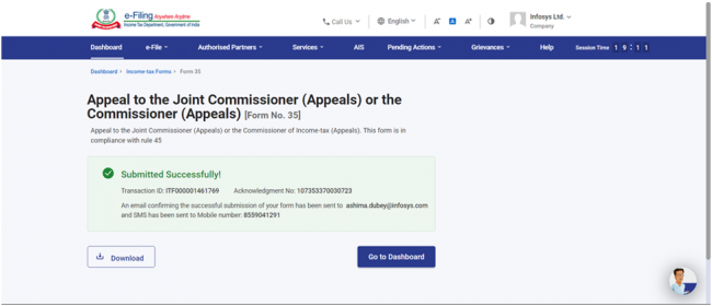 Form 35 User Manual | Income Tax Department