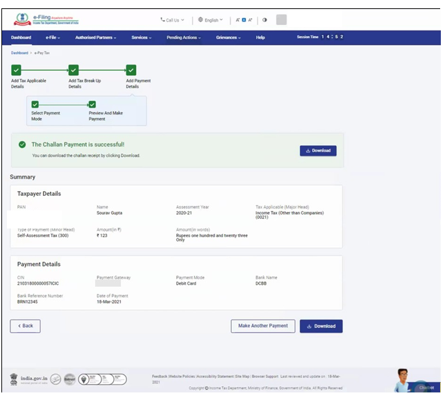 How to Generate Challan Form User Manual | Income Tax Department
