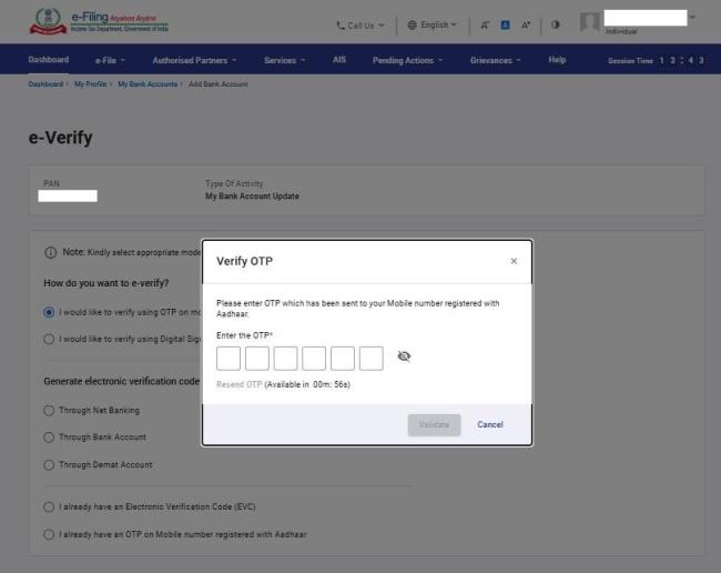 My Bank Account User Manual | Income Tax Department