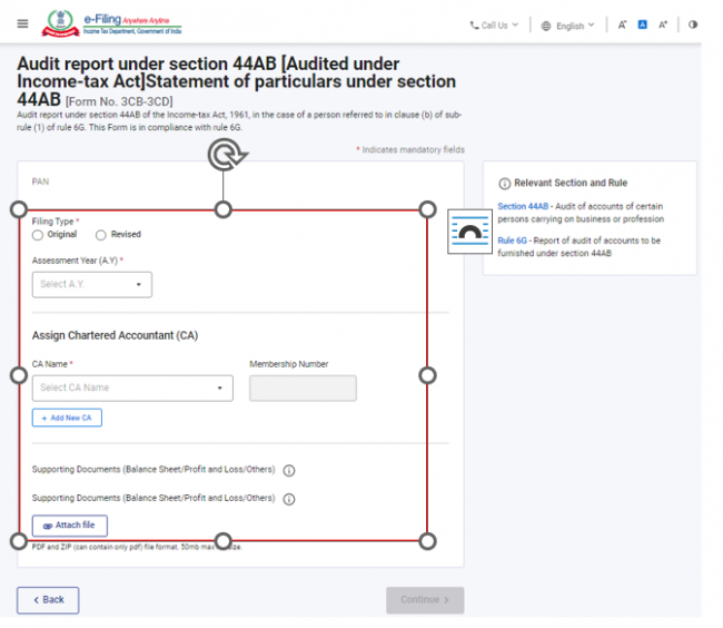Form 3CA-3CD User Manual | Income Tax Department