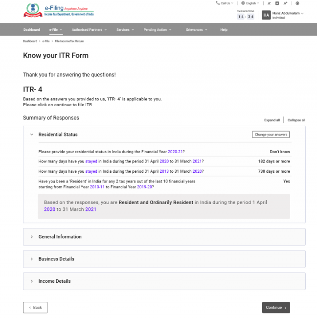 Identification and Generation of Applicable ITR User Manual | Income ...