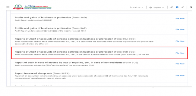 Form 3CB-3CD UM | Income Tax Department