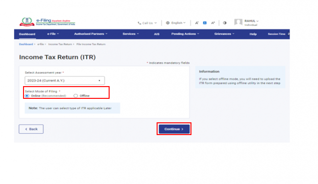 File ITR-2 Online User Manual | Income Tax Department