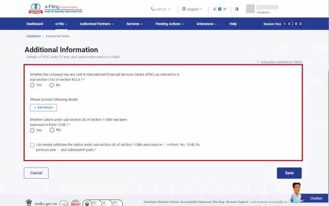 Form 10-IC User Manual | Income Tax Department