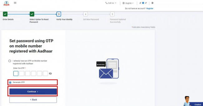 Reset Your Password User Manual | Income Tax Department
