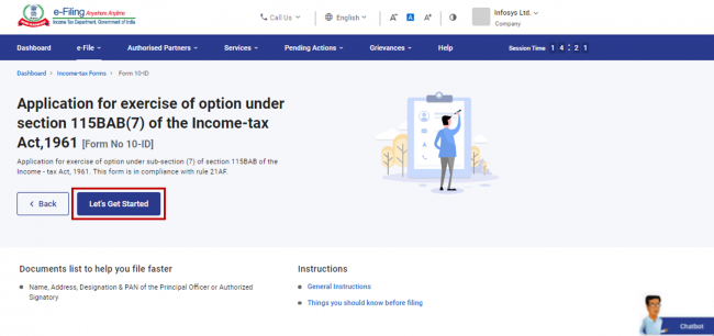 Form 10-ID User Manual | Income Tax Department