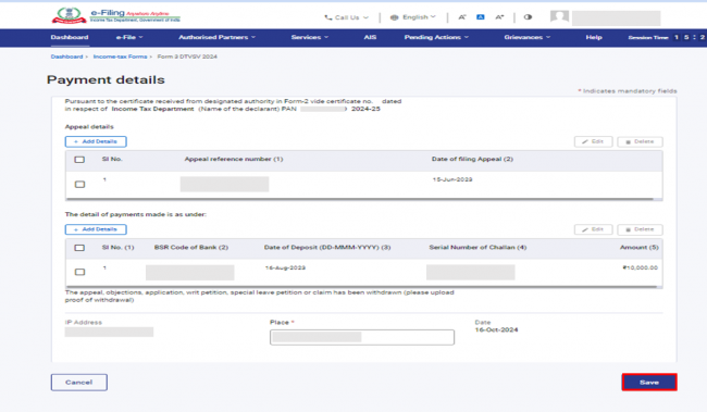 DTVSV- 2024 _Form 3 User Manual | Income Tax Department