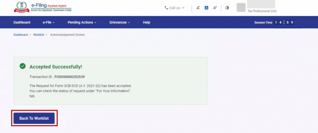 Form 3CB-3CD UM | Income Tax Department
