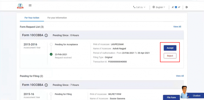 Dashboard and Worklist (CA) User Manual | Income Tax Department