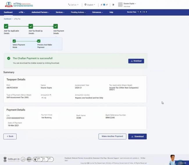 How to Generate Challan Form User Manual | Income Tax Department