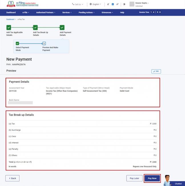 How to Generate Challan Form User Manual | Income Tax Department