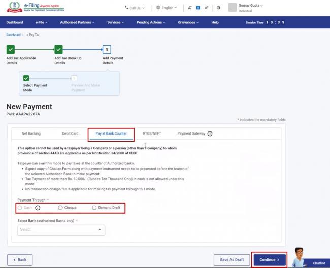 How to Generate Challan Form User Manual | Income Tax Department