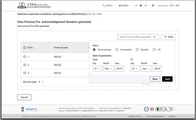 Form 10BD-BE User Manual | Income Tax Department