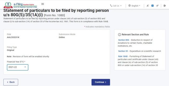 Form 10BD-BE User Manual | Income Tax Department