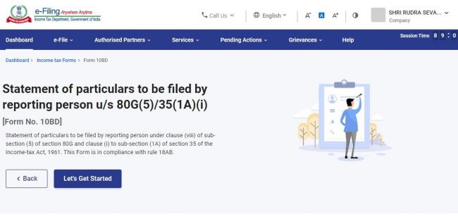 Form 10BD-BE User Manual | Income Tax Department