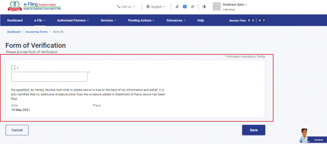 Form 35 User Manual | Income Tax Department