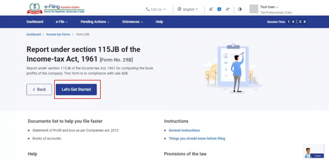 Form 29B User Manual | Income Tax Department