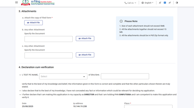 Condonation request for Form 10A u/s 12A User Manual | Income Tax ...