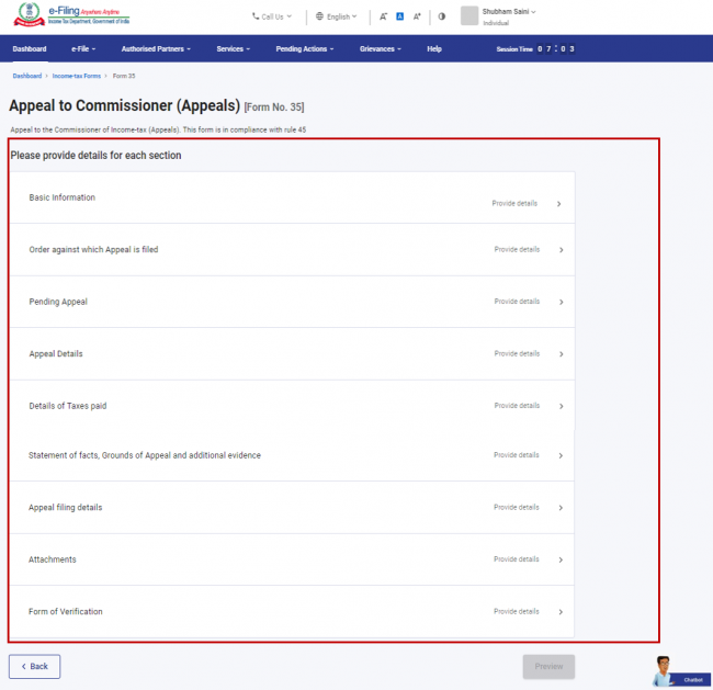 Form 35 User Manual | Income Tax Department