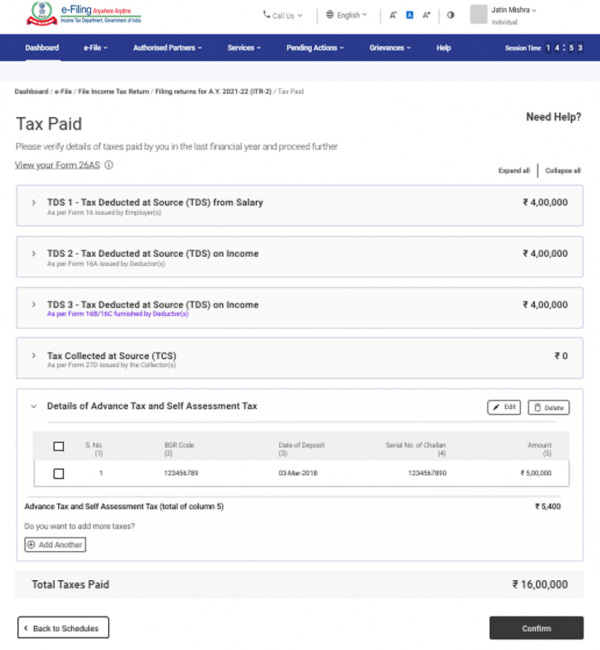 File ITR-2 Online User Manual | Income Tax Department
