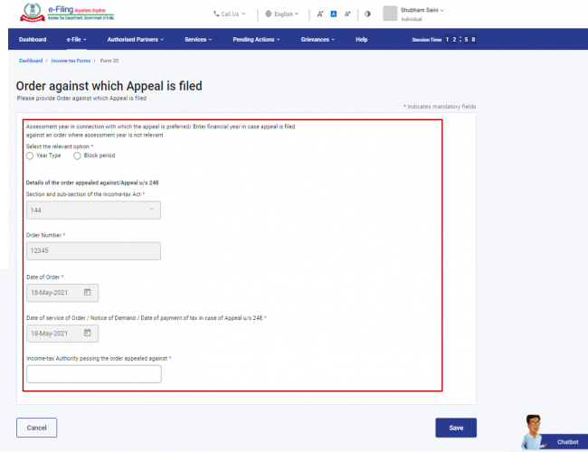 Form 35 User Manual | Income Tax Department