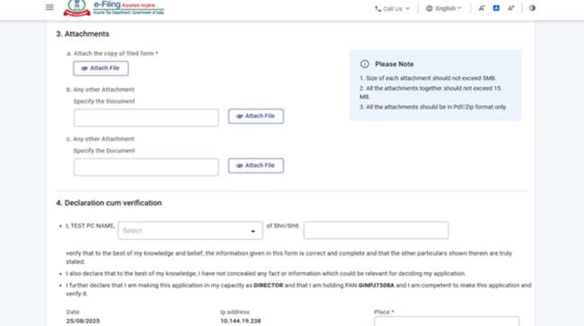 Condonation request for Form 10A u/s 12A User Manual | Income Tax ...