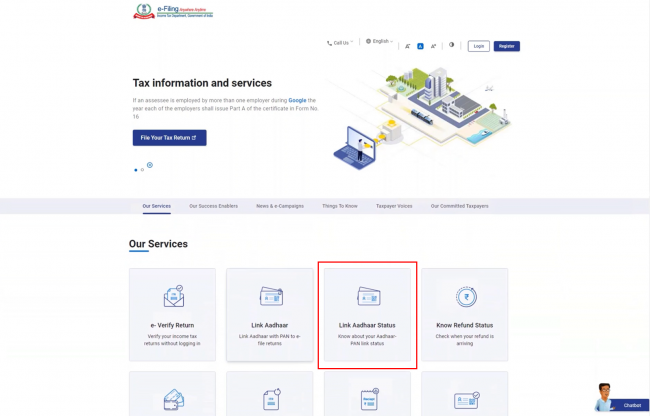 Link Aadhaar User Manual | Income Tax Department