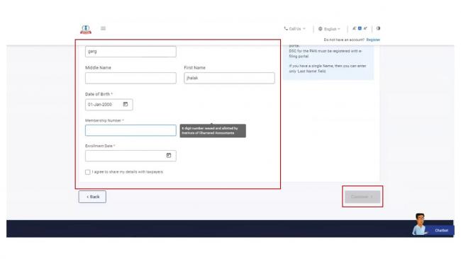 Register for e-Filing (CA) User Manual | Income Tax Department