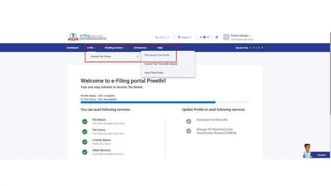 Form 29B User Manual | Income Tax Department