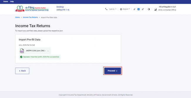 Offline Utility for ITRs User Manual | Income Tax Department