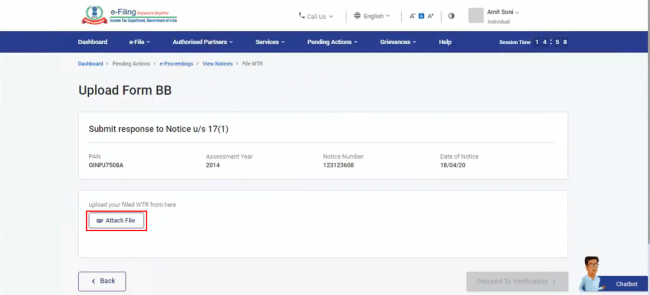 Upload Form BB (Wealth Tax Returns) User Manual | Income Tax Department
