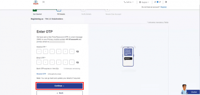 Register for e-Filing (TIN 2.0 Stakeholders) User Manual | Income Tax ...